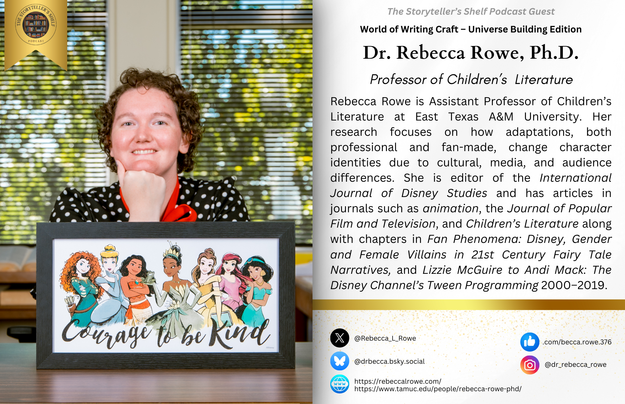 Dr. Rebecca Rowe, Ph.D. – The Storyteller’s Shelf Podcast